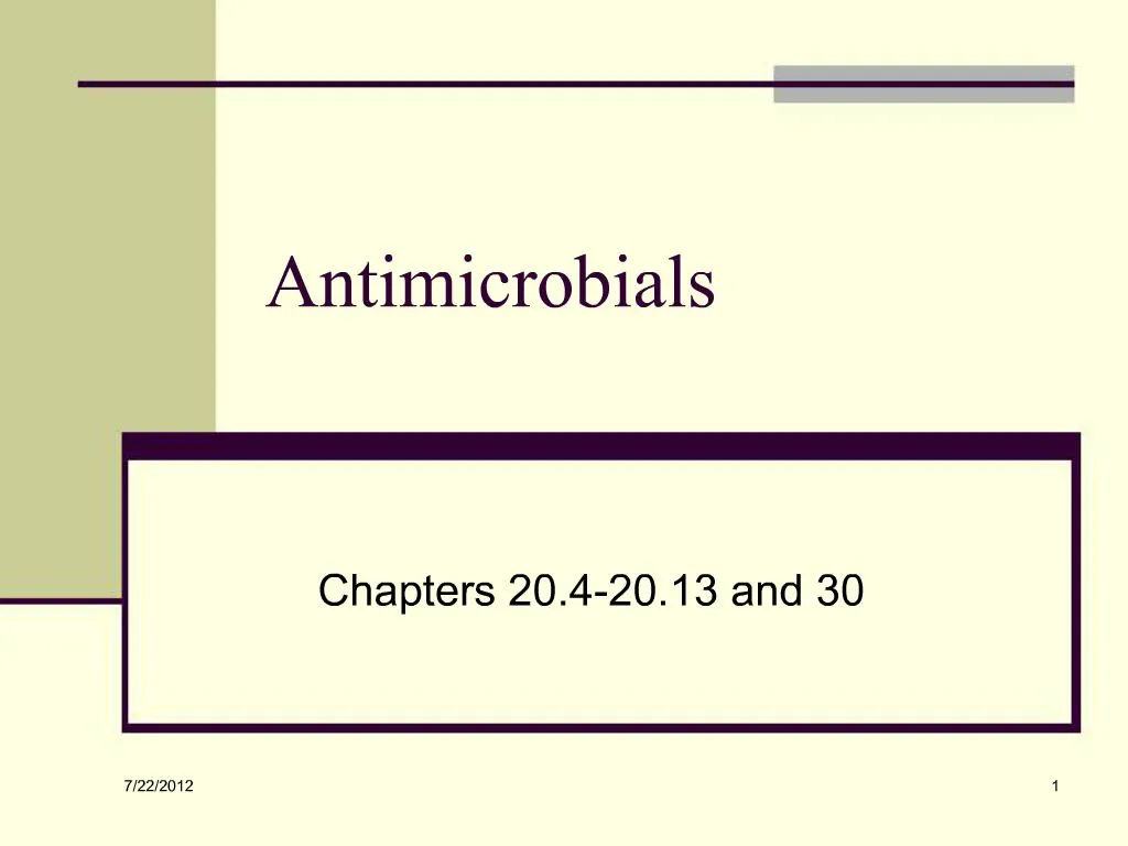 PPT - Antimicrobials PowerPoint Presentation, free download - ID:581258