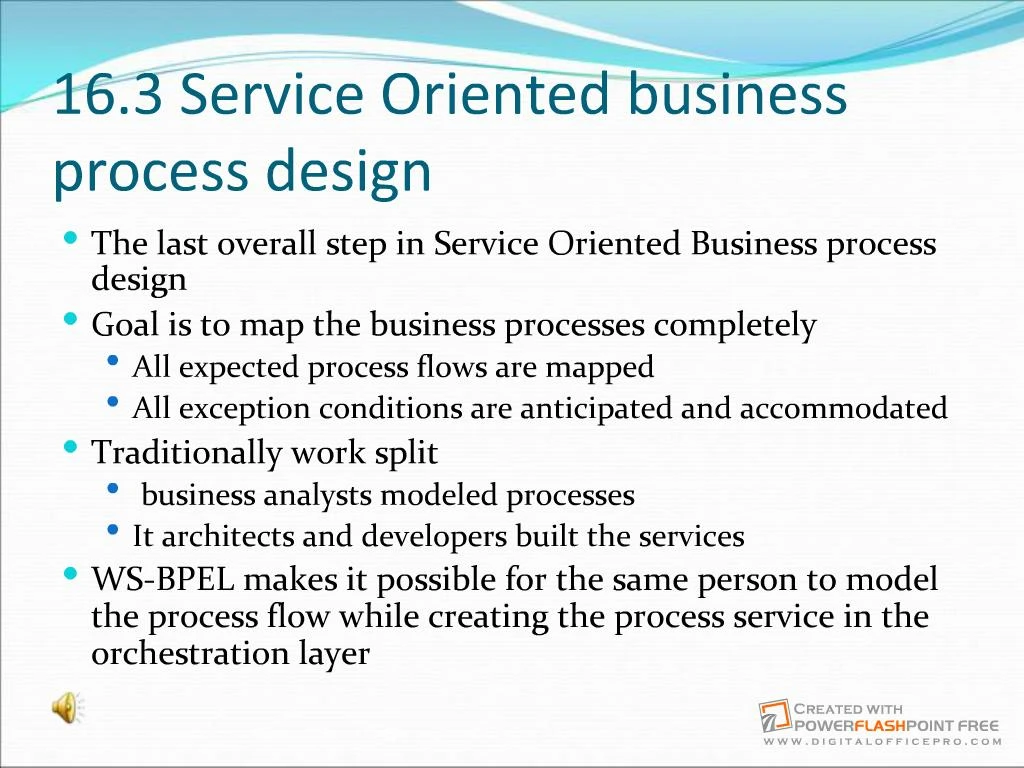 PPT - 16.3 Service Oriented business process design PowerPoint ...