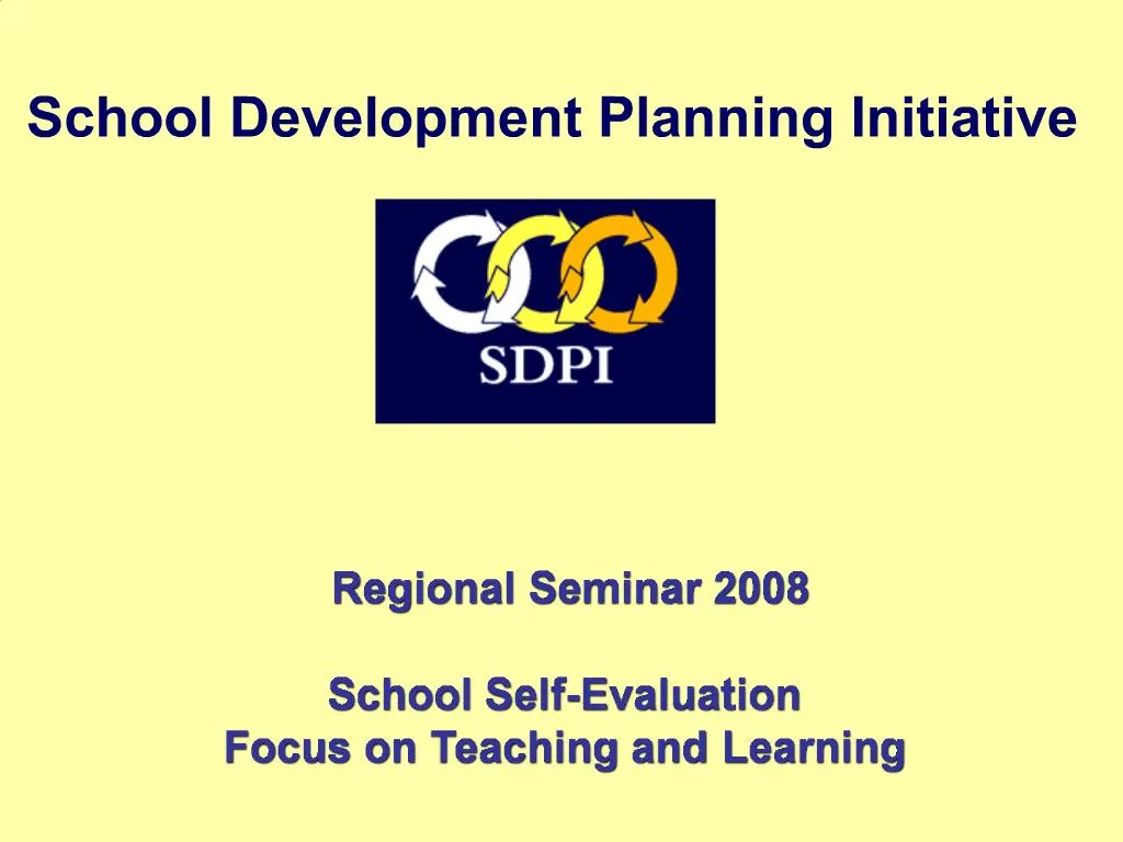 PPT - School Development Planning Initiative PowerPoint Presentation ...