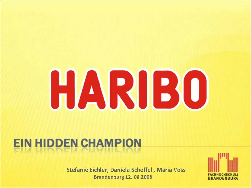 PPT - HaribO PowerPoint Presentation, free download - ID:588260