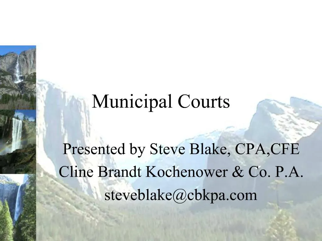 PPT - Municipal Courts PowerPoint Presentation, free download - ID:589537