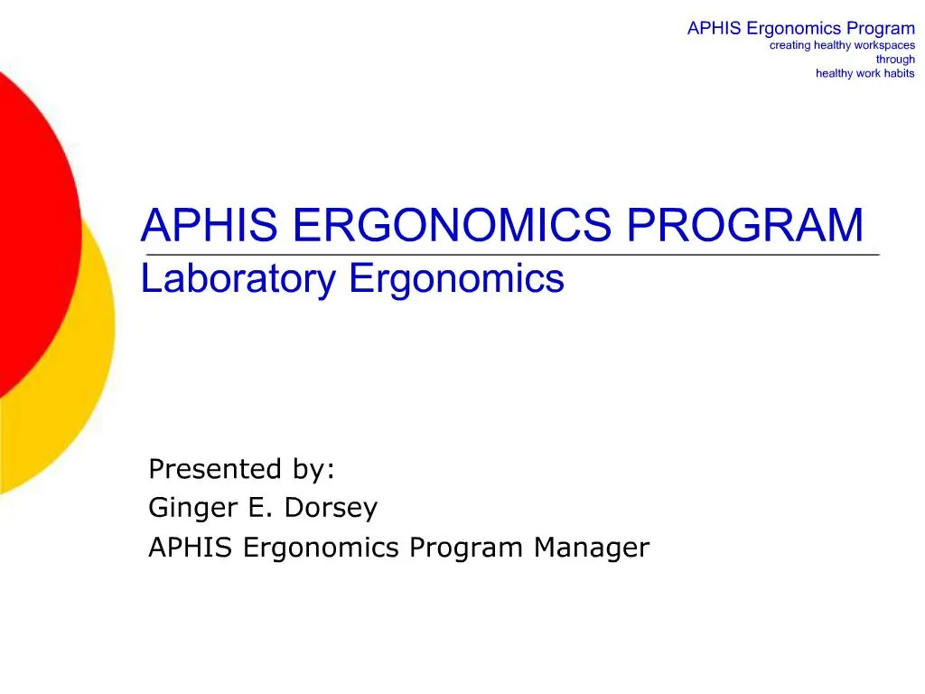 PPT - APHIS ERGONOMICS PROGRAM Laboratory Ergonomics PowerPoint ...