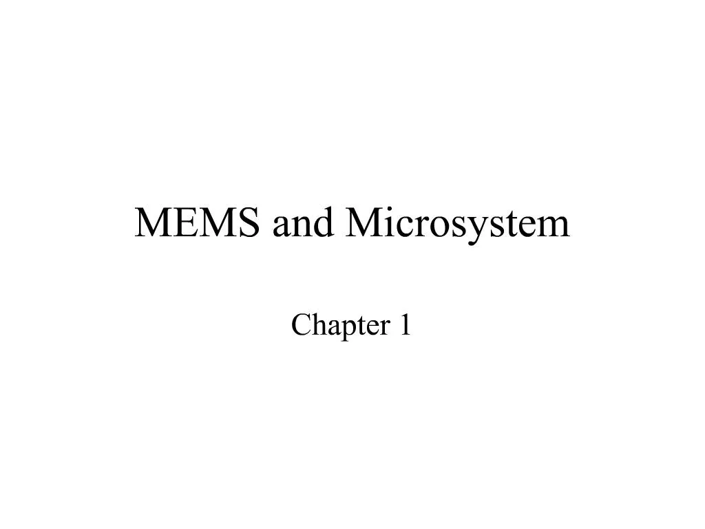 PPT - MEMS and Microsystem PowerPoint Presentation, free download - ID ...