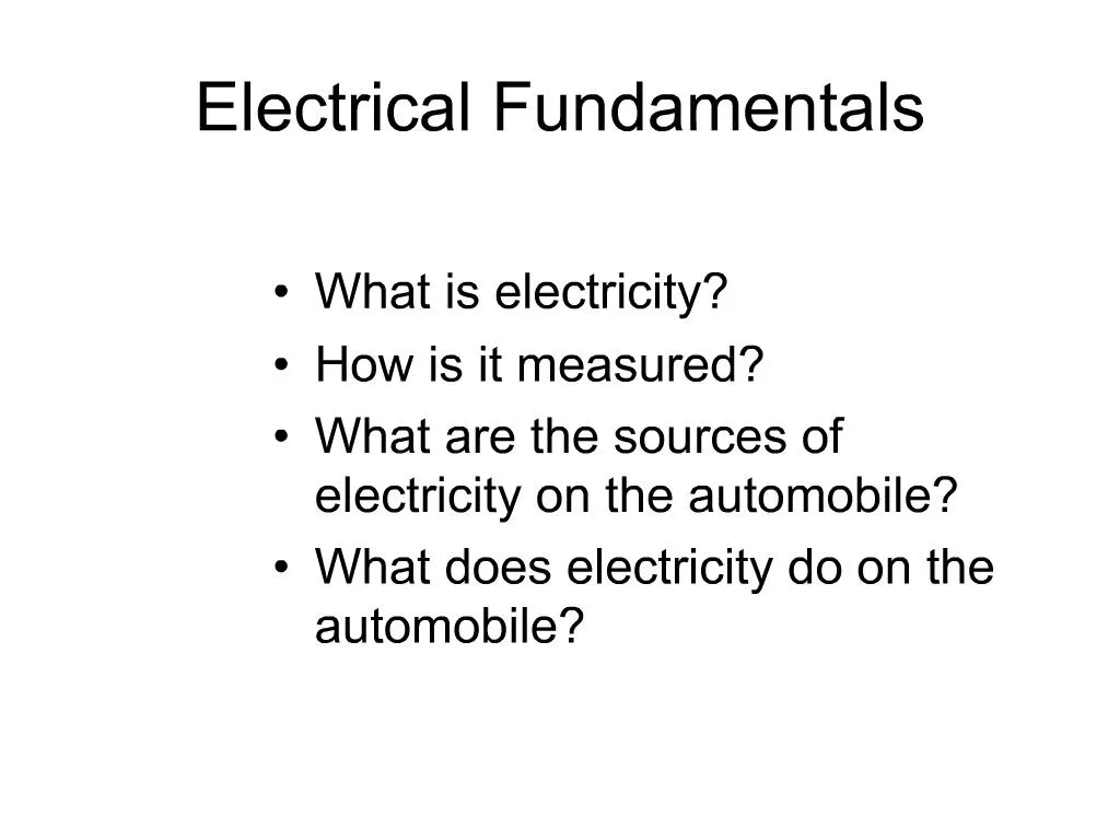 PPT - Electrical Fundamentals PowerPoint Presentation, free download ...