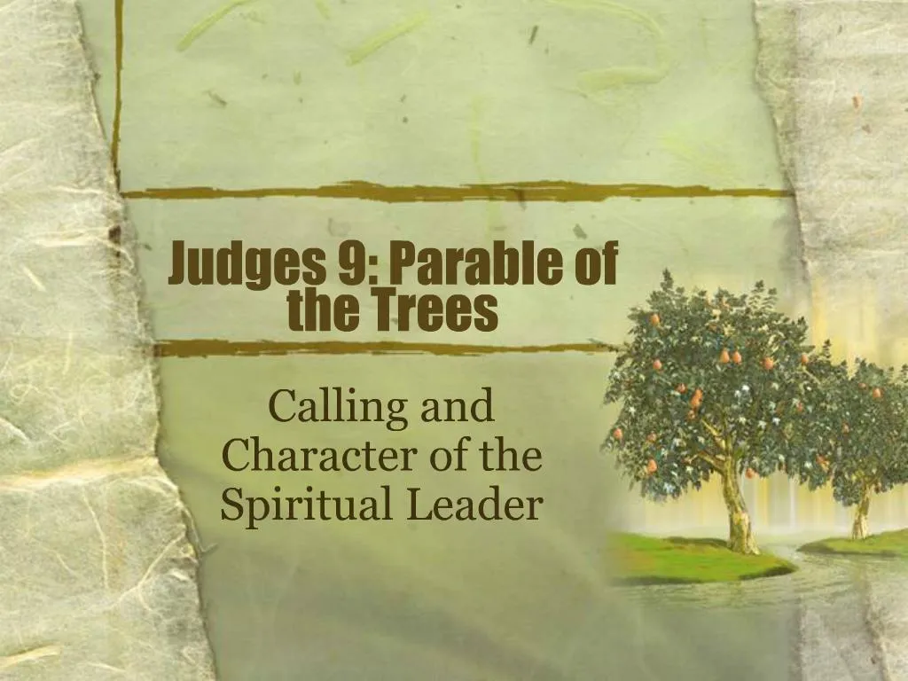 PPT - Judges 9: Parable of the Trees PowerPoint Presentation, free ...