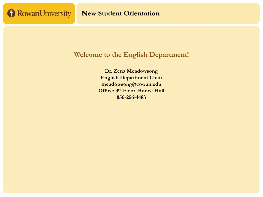 PPT - New Student Orientation PowerPoint Presentation, free download ...