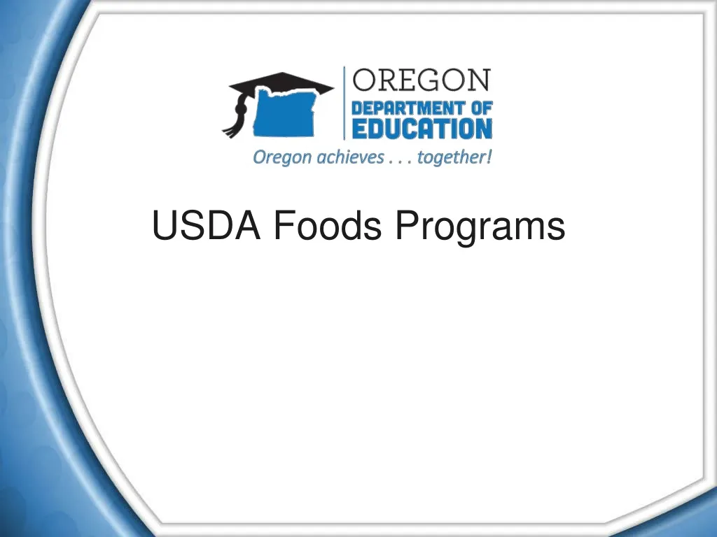 PPT - USDA Foods Programs PowerPoint Presentation, free download - ID ...