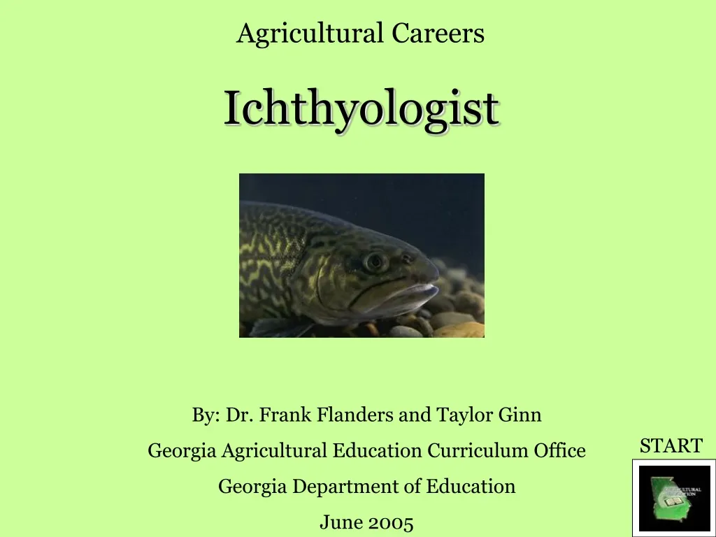 PPT - Agricultural Careers Ichthyologist PowerPoint Presentation, free ...