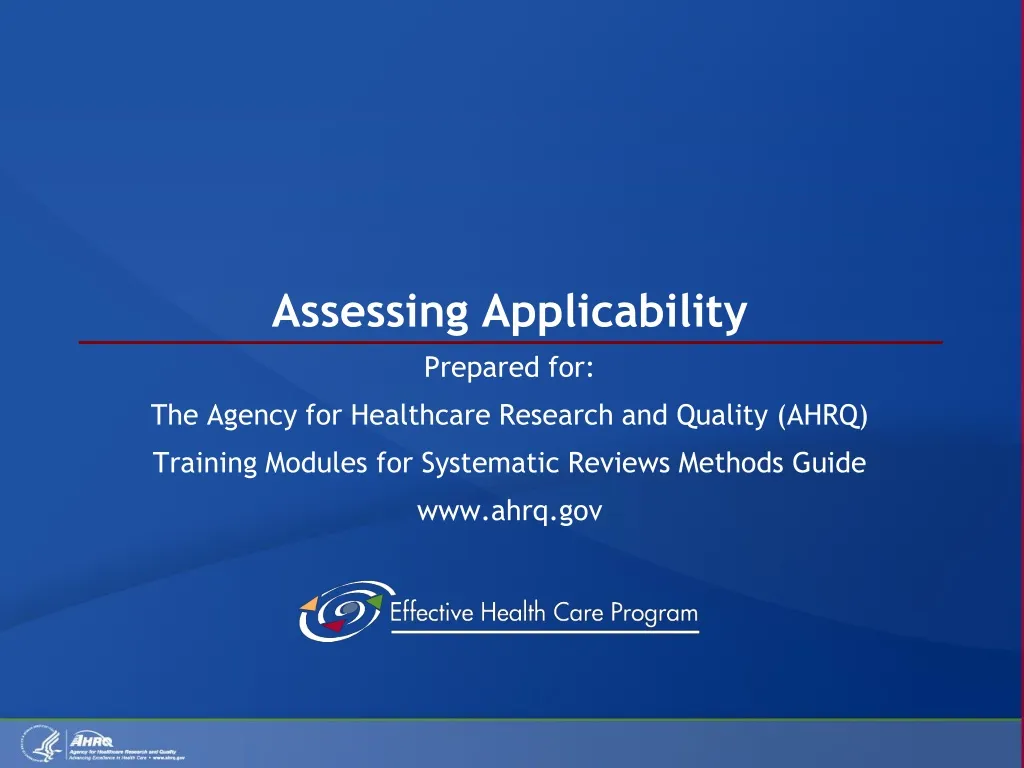 PPT - Assessing Applicability PowerPoint Presentation, free download ...