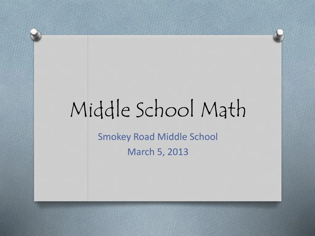 PPT - Middle School Math PowerPoint Presentation, free download - ID:610404