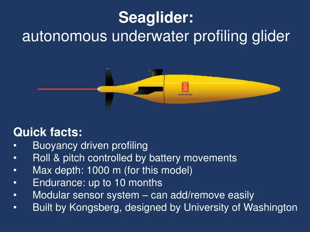 PPT - Seaglider : autonomous underwater profiling glider PowerPoint ...