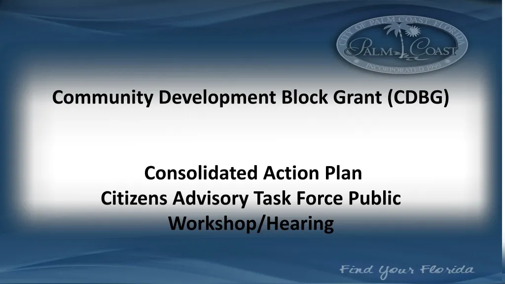 PPT - Community Development Block Grant (CDBG) Consolidated Action Plan ...