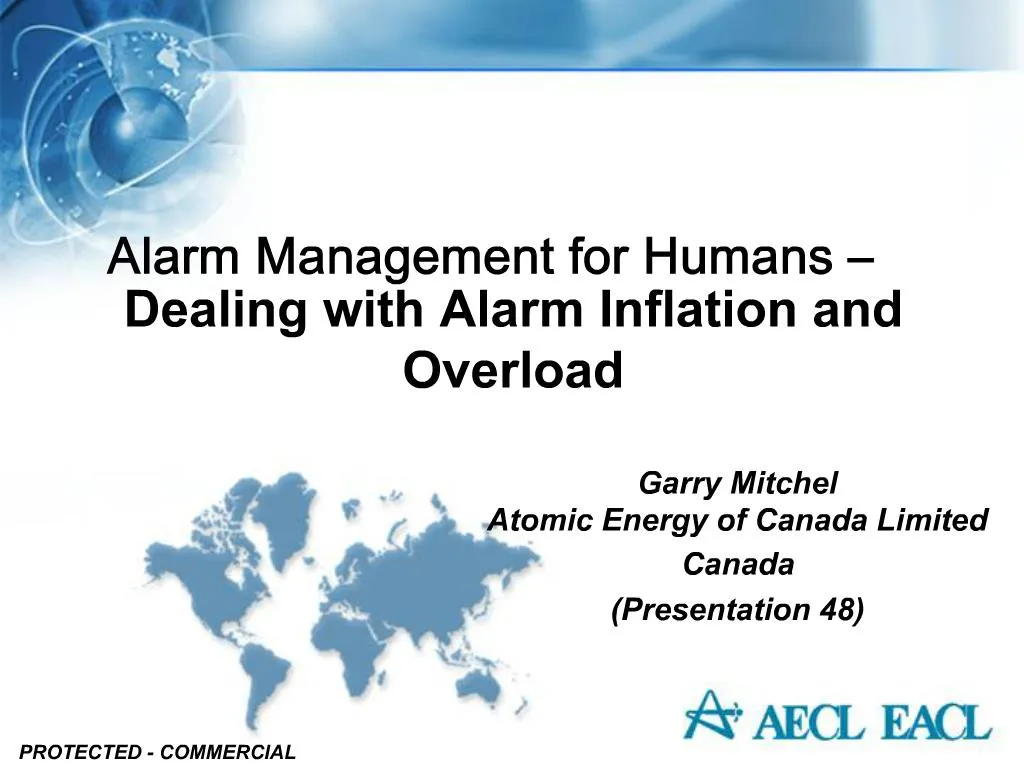 PPT - Alarm Management for Humans Dealing with Alarm Inflation and ...