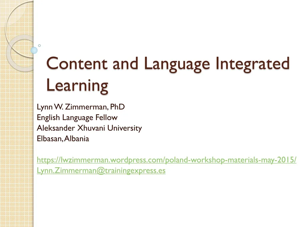 PPT - Content and Language Integrated Learning PowerPoint Presentation ...