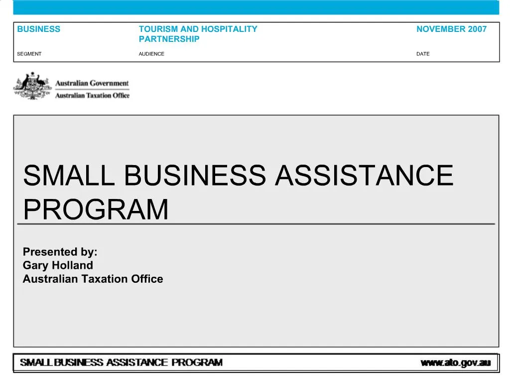 PPT - SMALL BUSINESS ASSISTANCE PROGRAM PowerPoint Presentation, free ...