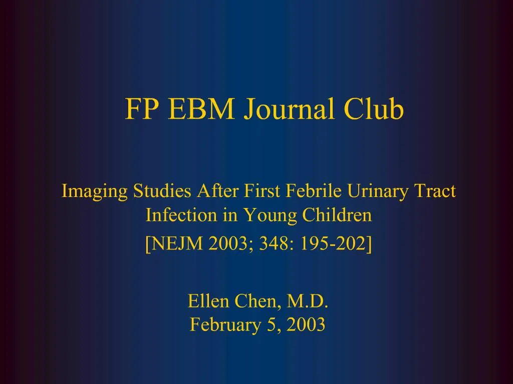 PPT - FP EBM Journal Club PowerPoint Presentation, free download - ID ...