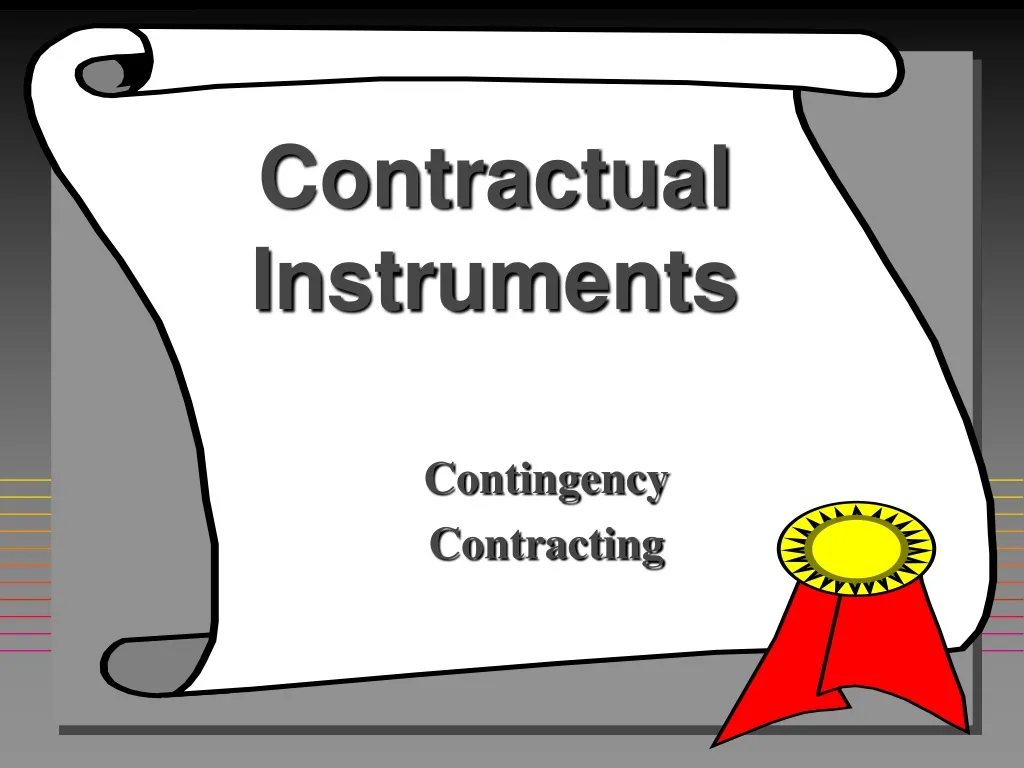 PPT - Contractual Instruments PowerPoint Presentation, free download ...