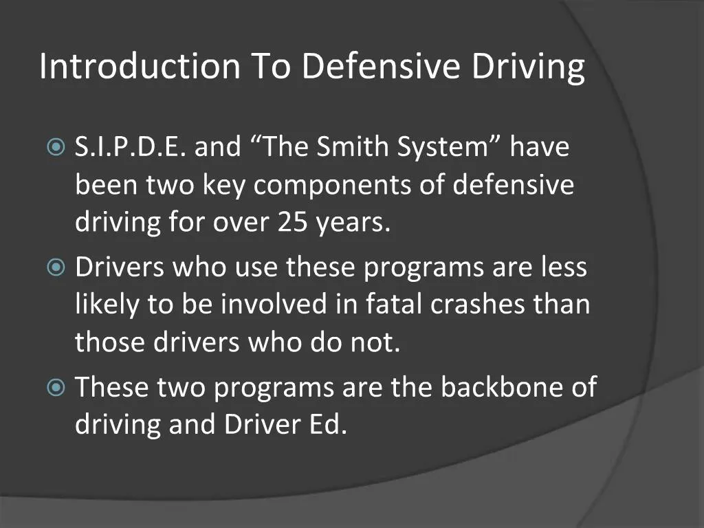 PPT - Introduction To Defensive Driving PowerPoint Presentation, free ...