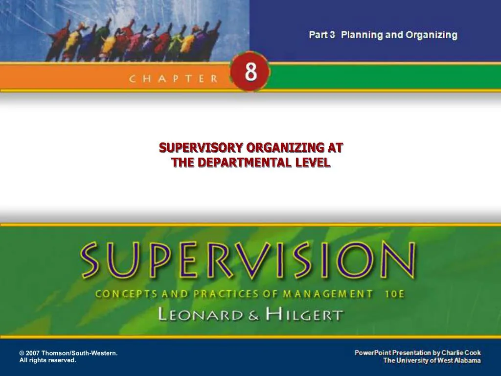 PPT - SUPERVISORY ORGANIZING AT THE DEPARTMENTAL LEVEL PowerPoint ...