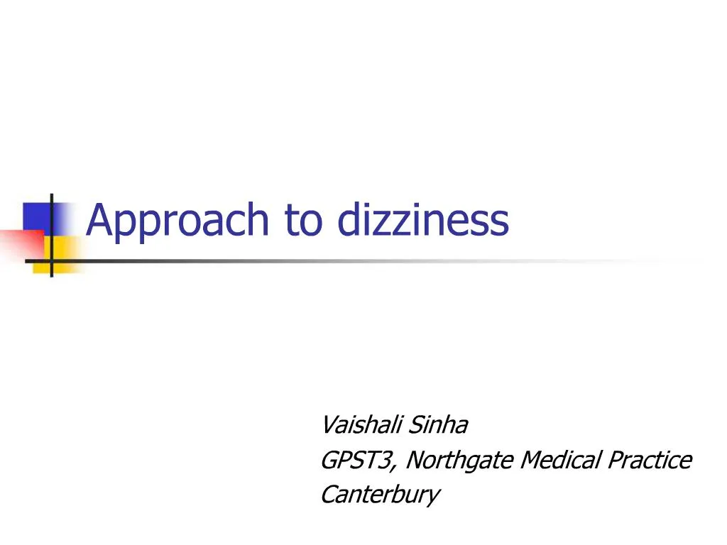 PPT - Approach to dizziness PowerPoint Presentation, free download - ID:640134