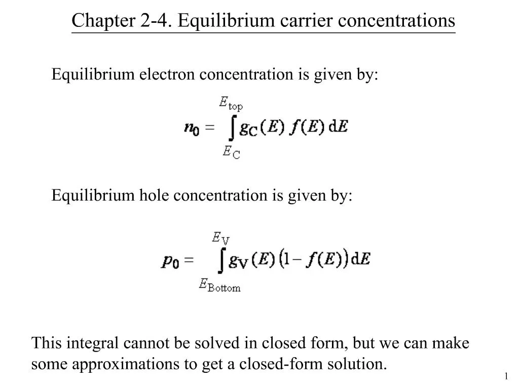 PPT - Chapter 2-4. Equilibrium carrier concentrations PowerPoint ... PPT - Chapter 2-4. Equilibrium carrier concentrations PowerPoint ...