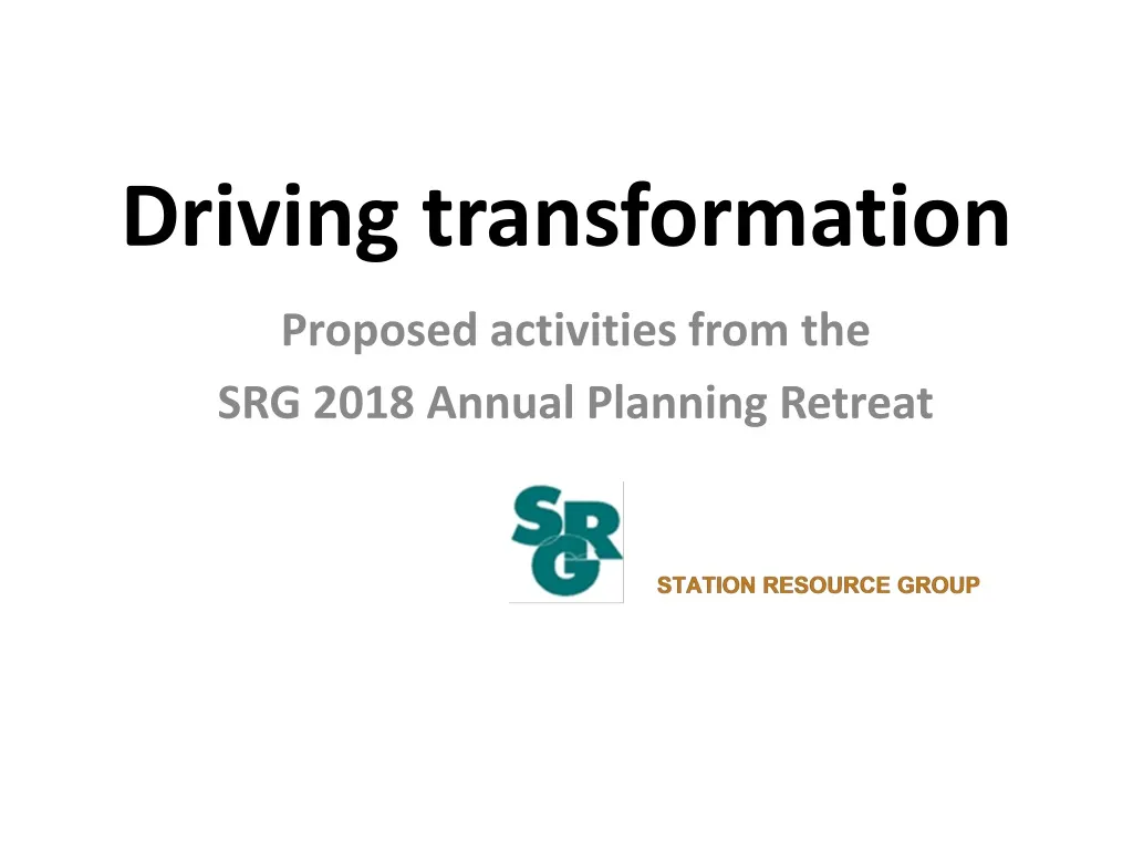 PPT - Driving transformation PowerPoint Presentation, free download ...