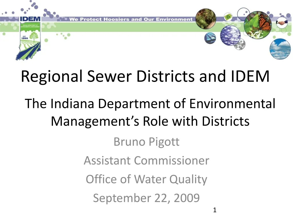 PPT - Regional Sewer Districts and IDEM PowerPoint Presentation, free ...