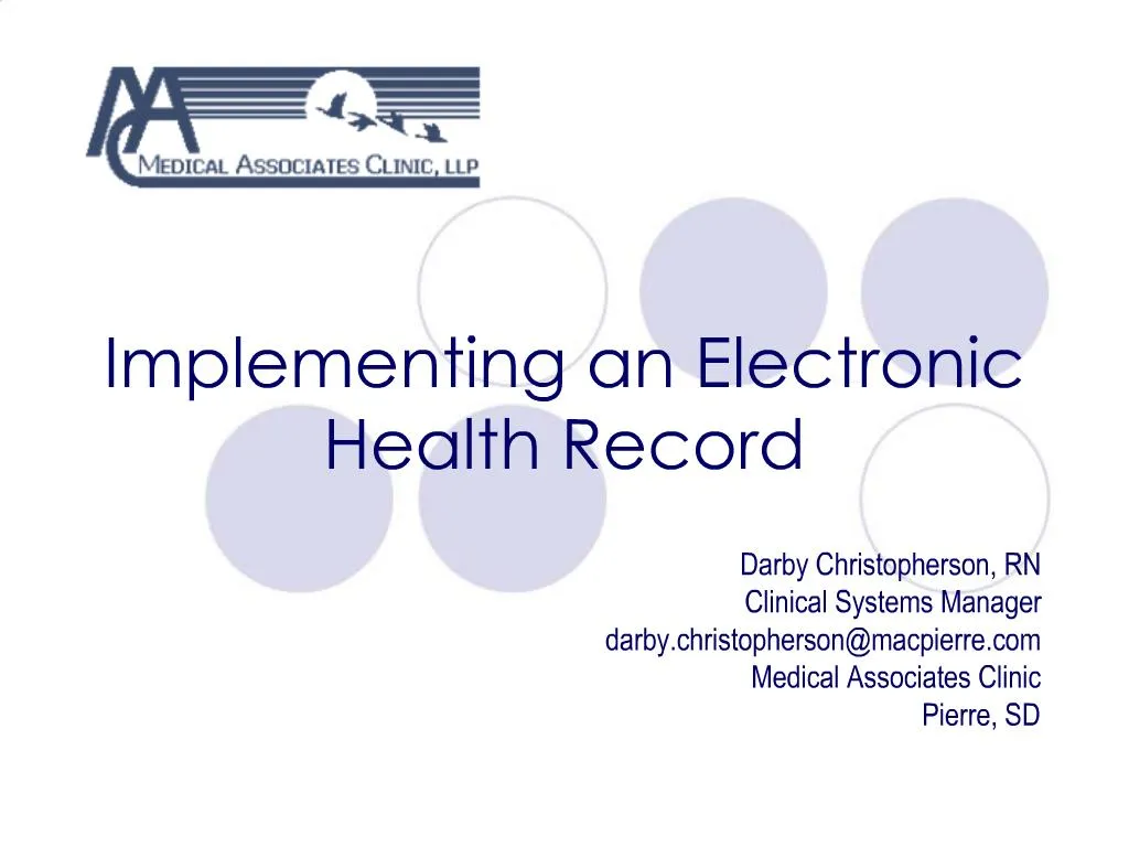 PPT - Implementing an Electronic Health Record PowerPoint Presentation ...