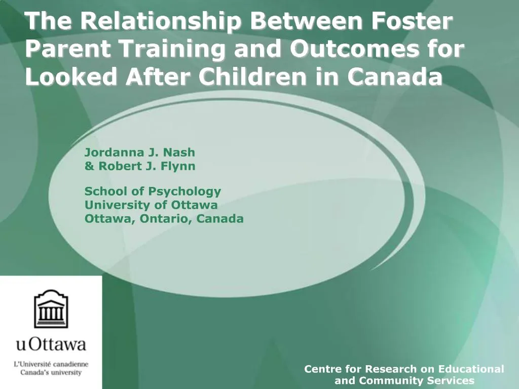 PPT - The Relationship Between Foster Parent Training and Outcomes for ...