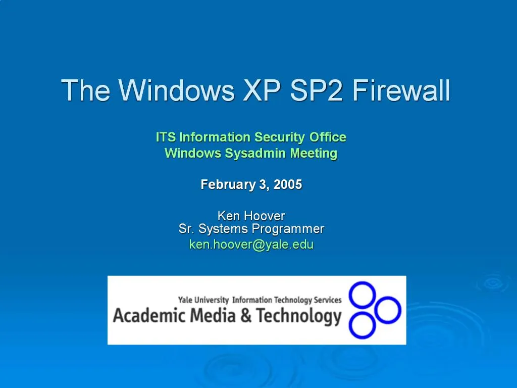 PPT - The Windows XP SP2 Firewall PowerPoint Presentation, free ...