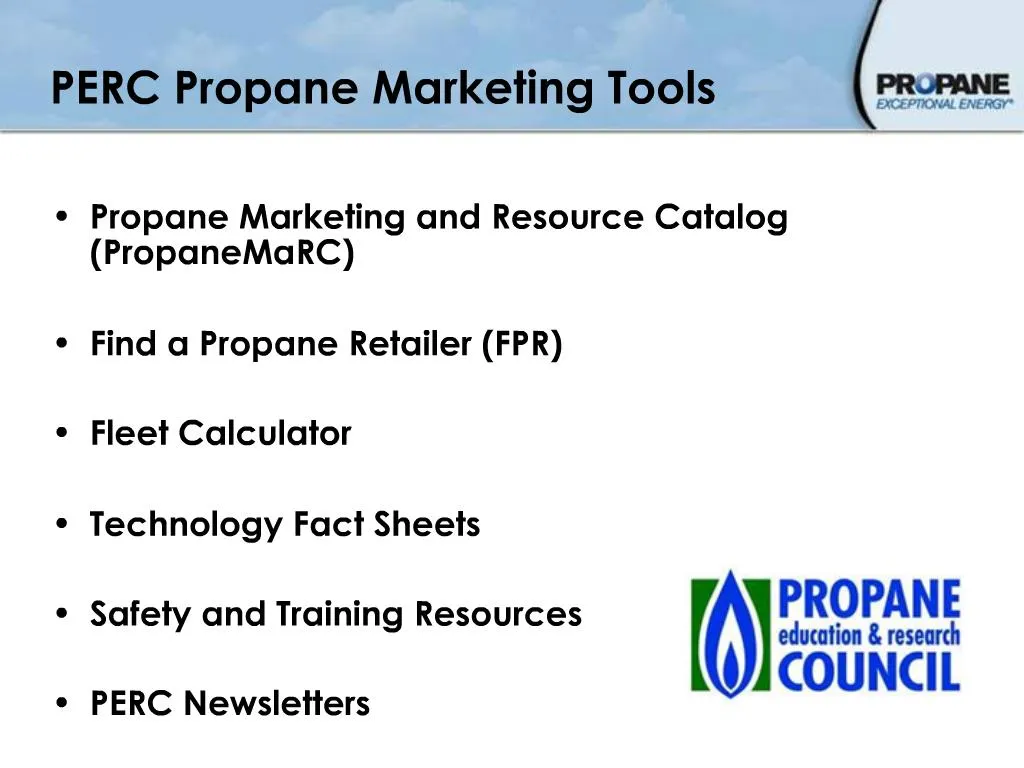 PPT - PERC Propane Marketing Tools PowerPoint Presentation, free ...