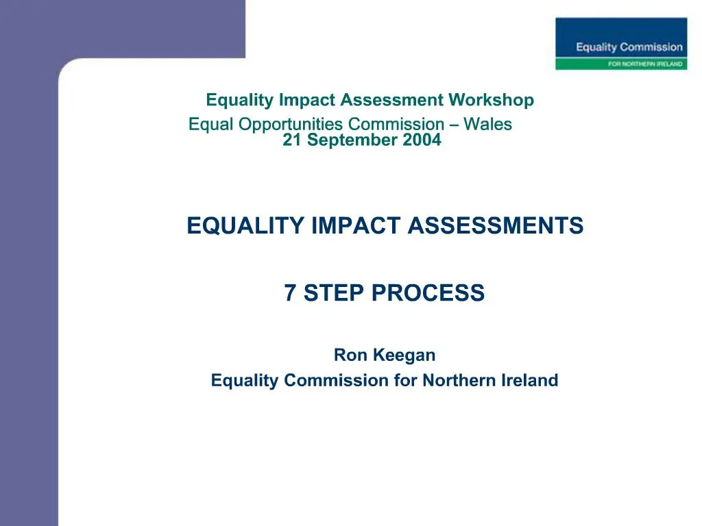 PPT - Equality Impact Assessment Workshop Equal Opportunities ...