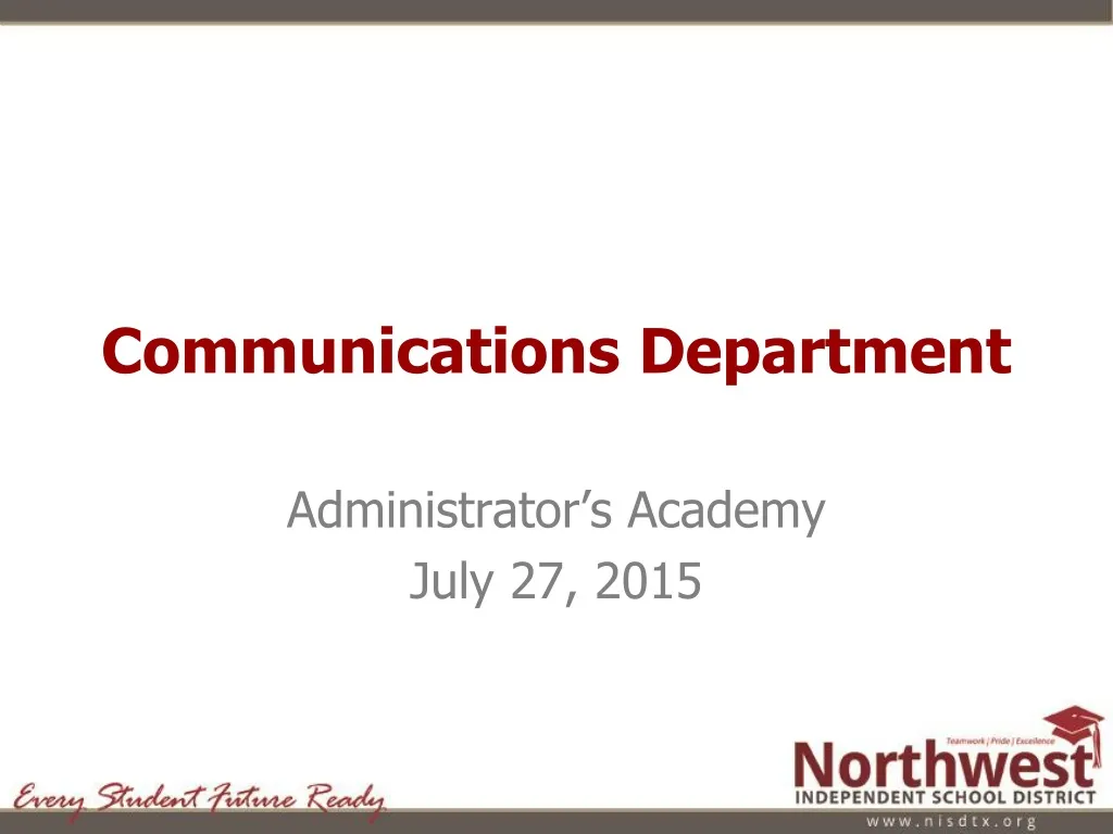 PPT - Communications Department PowerPoint Presentation, free download ...