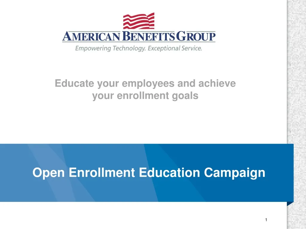 PPT - Open Enrollment Education Campaign PowerPoint Presentation, free ...