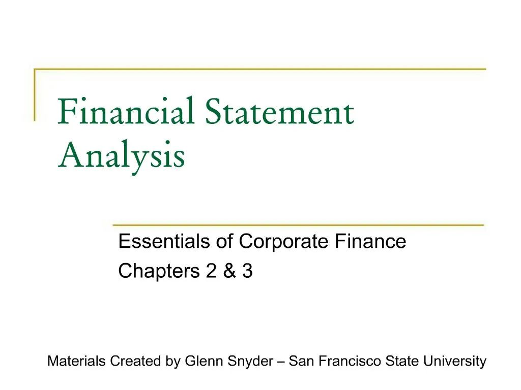 PPT - Financial Statement Analysis PowerPoint Presentation, free ...