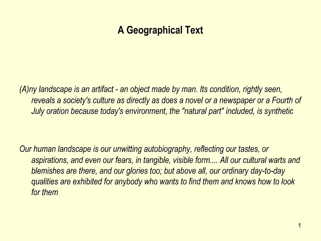 PPT - A Geographical Text PowerPoint Presentation, free download - ID ...