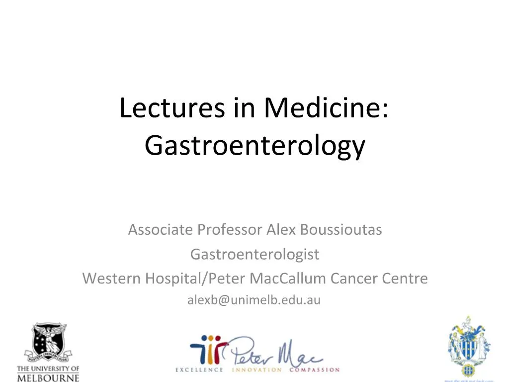 PPT - Lectures in Medicine: Gastroenterology PowerPoint Presentation ...
