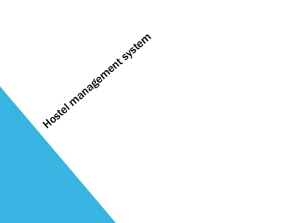 PPT - Hostel management system PowerPoint Presentation, free download ...
