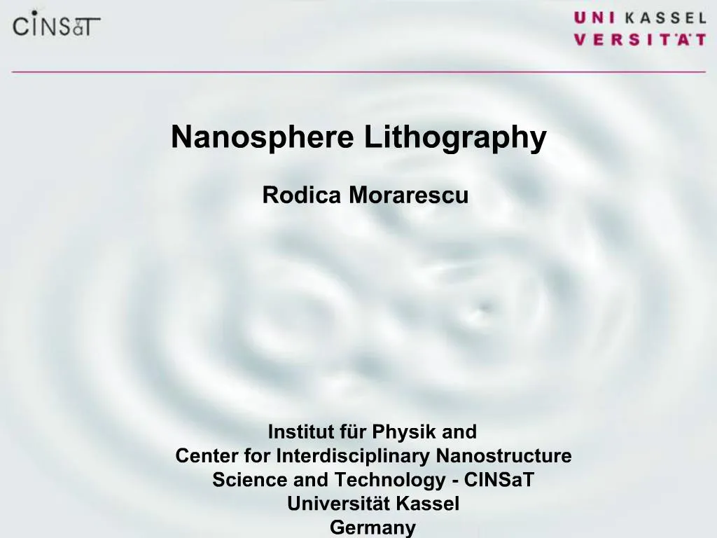 PPT - Nanosphere Lithography PowerPoint Presentation, free download ...