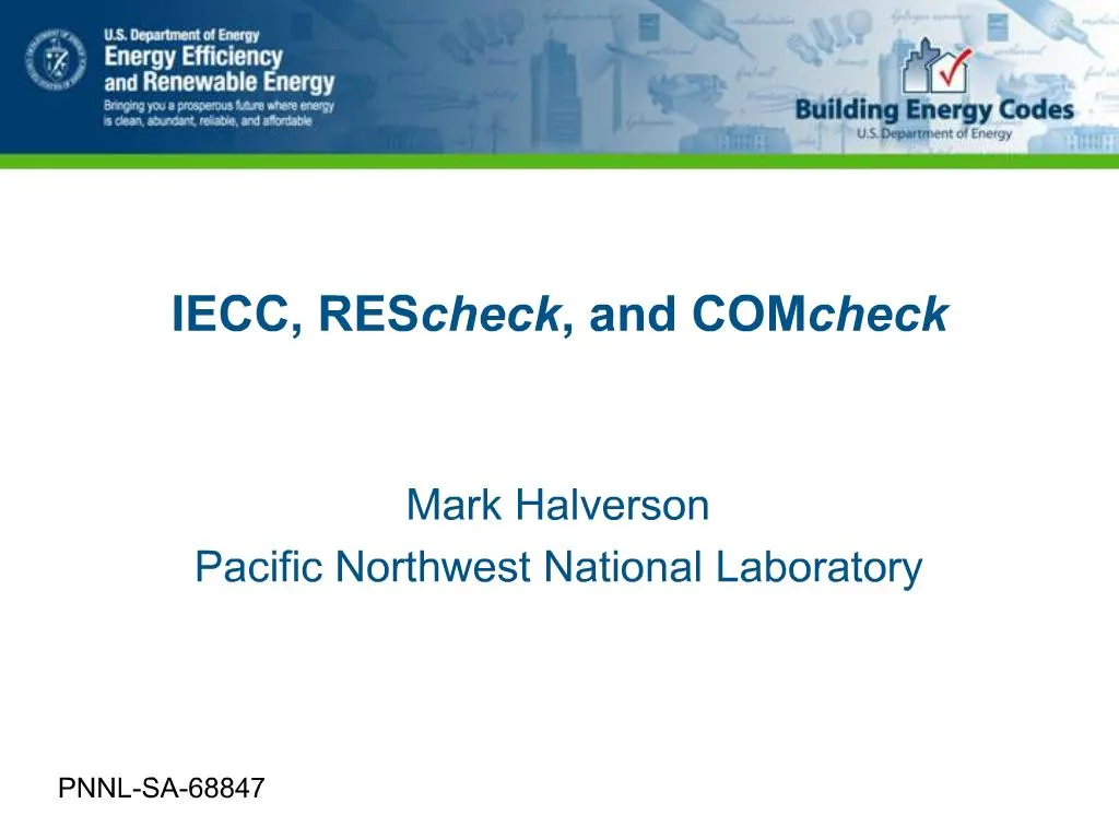 PPT - IECC, REScheck, and COMcheck PowerPoint Presentation, free ...