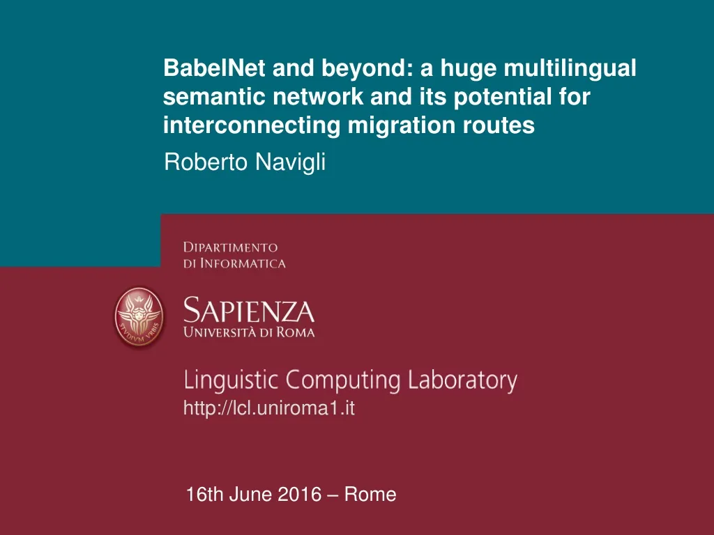 PPT - Roberto Navigli PowerPoint Presentation, free download - ID:682393