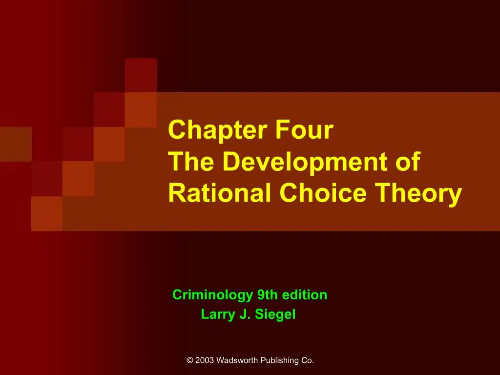 PPT - Chapter Four The Development of Rational Choice Theory PowerPoint ...