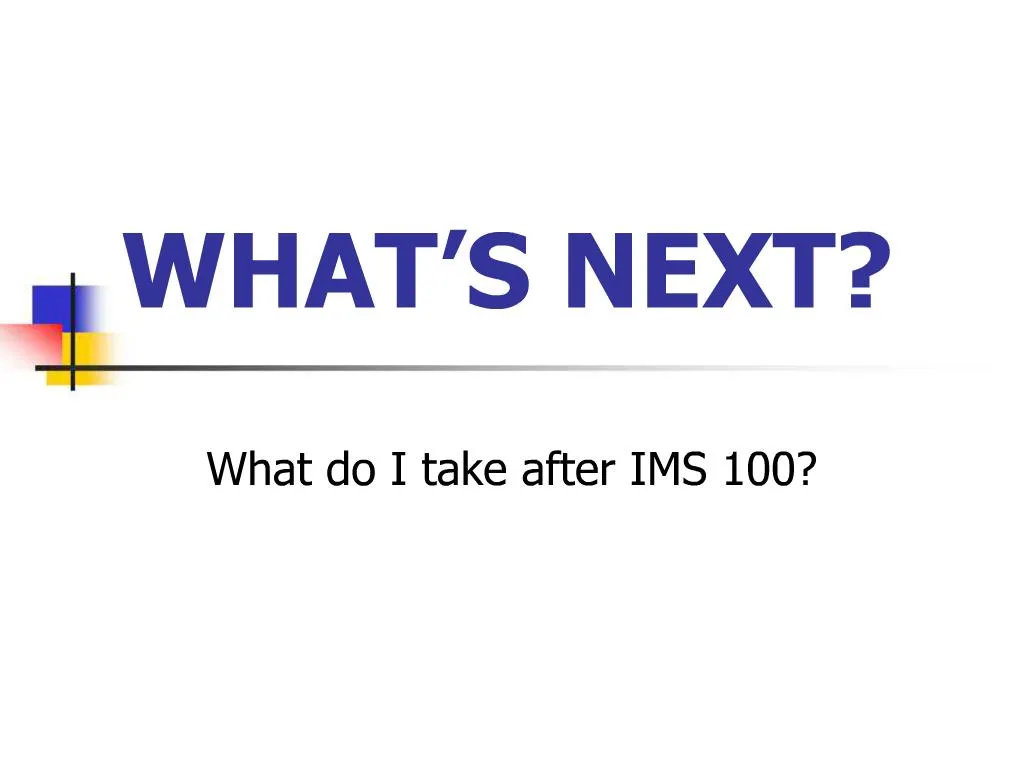 PPT - WHAT S NEXT PowerPoint Presentation, free download - ID:684944