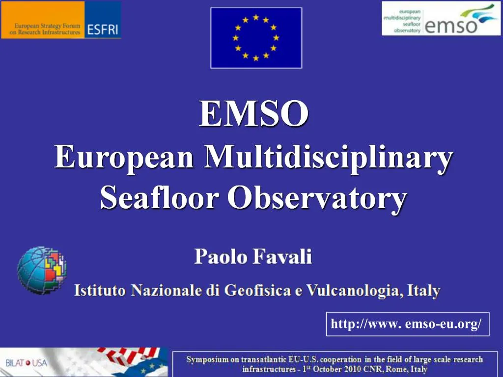 PPT - EMSO European Multidisciplinary Seafloor Observatory PowerPoint ...