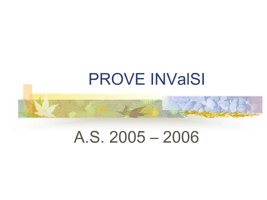 PPT - PROVE INValSI PowerPoint Presentation, free download - ID:693789