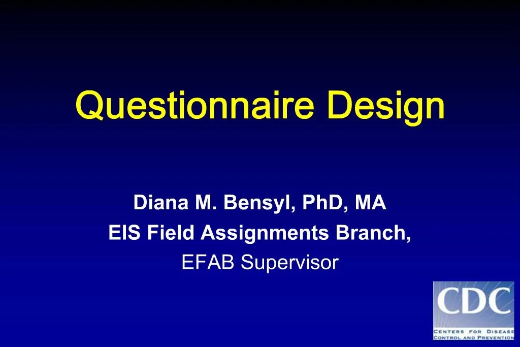 PPT - Questionnaire Design PowerPoint Presentation, free download - ID ...