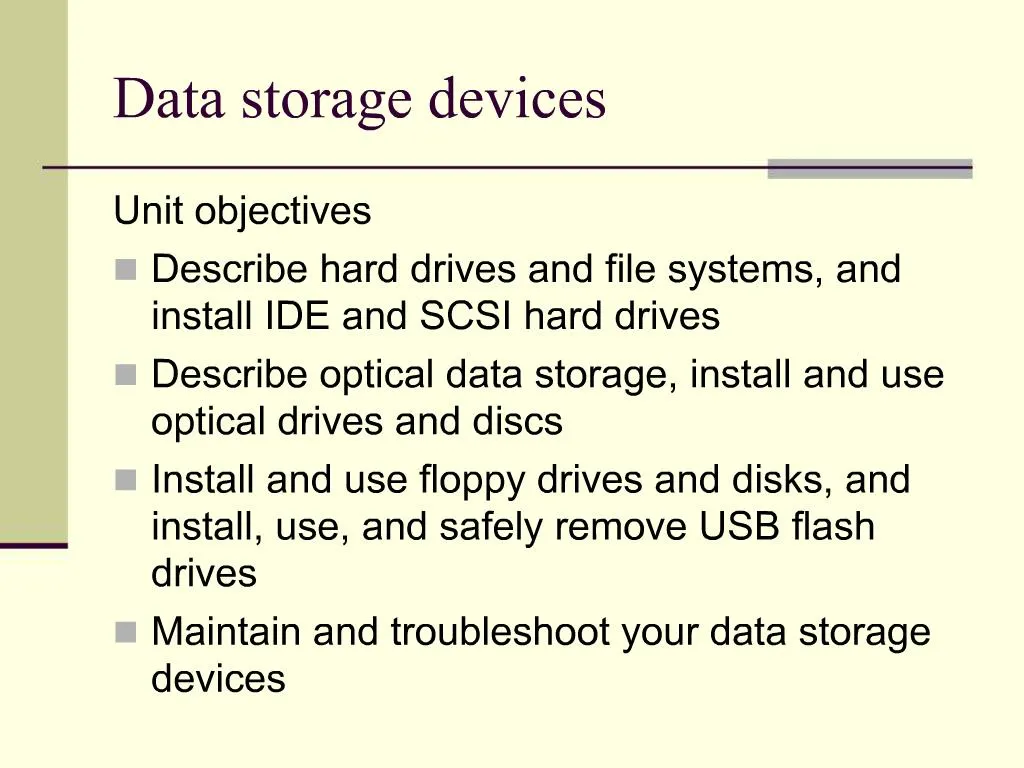 PPT - Data storage devices PowerPoint Presentation, free download - ID ...