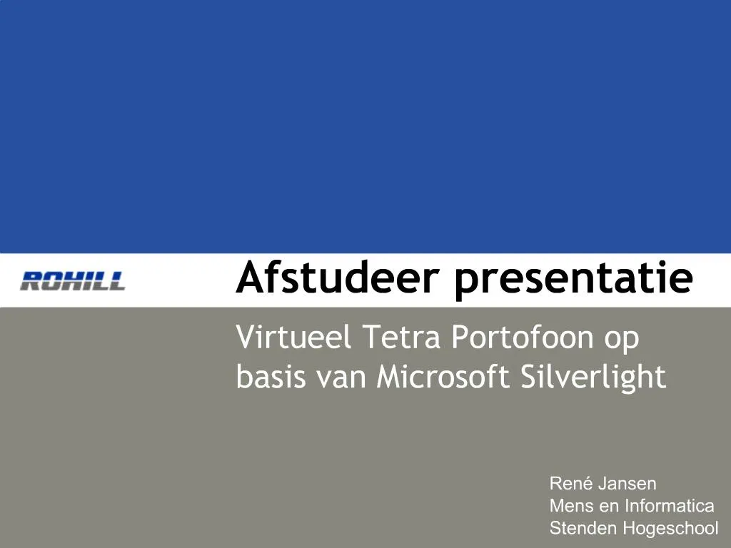 PPT - Afstudeer presentatie PowerPoint Presentation, free download - ID:697379