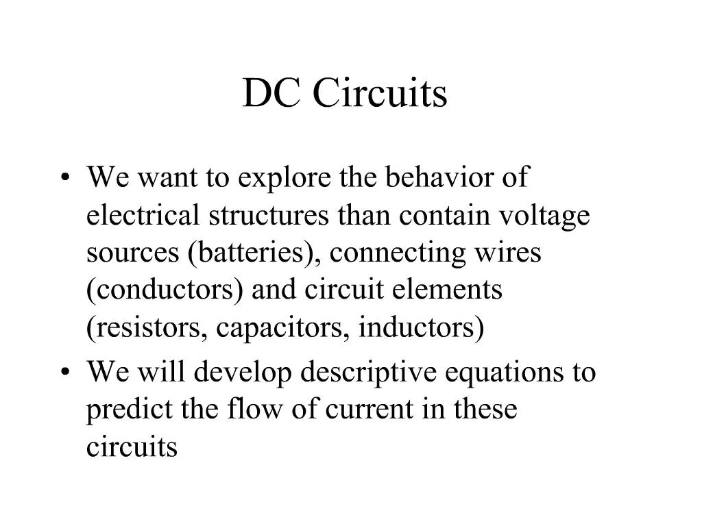 PPT - DC Circuits PowerPoint Presentation, free download - ID:700370