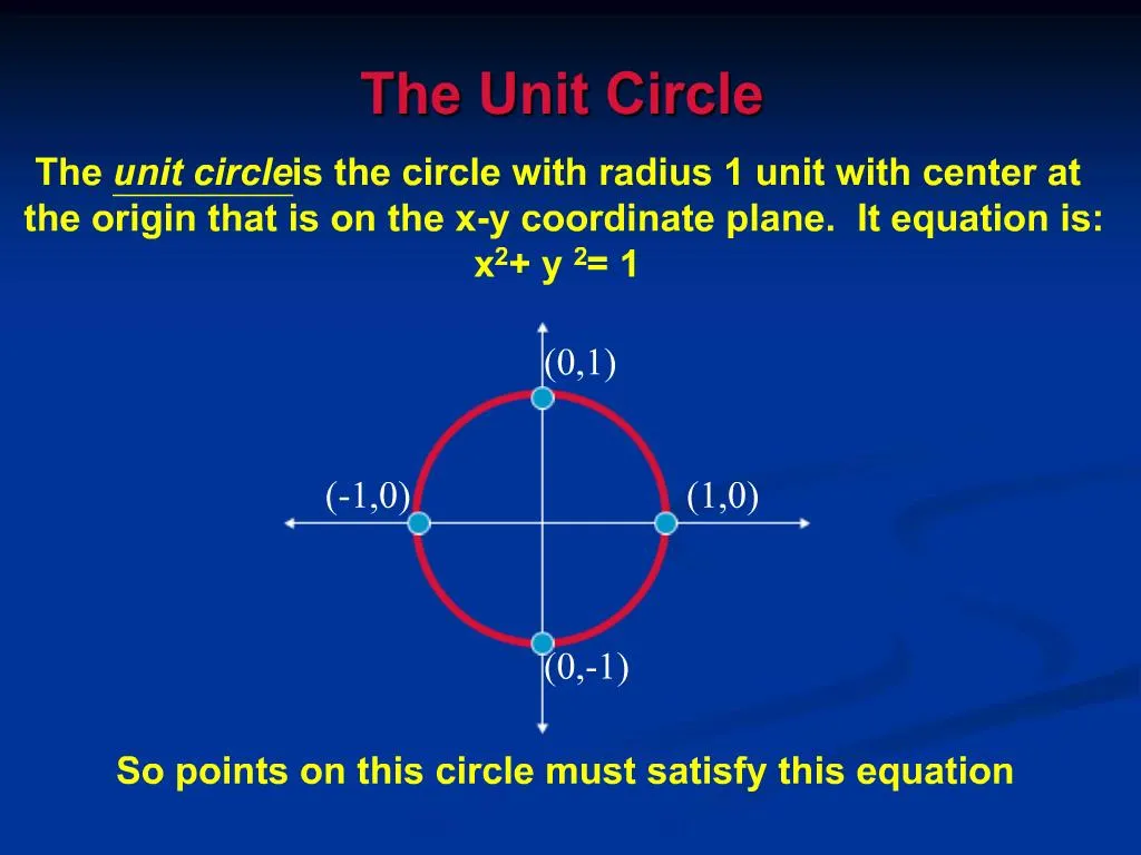 PPT - The Unit Circle PowerPoint Presentation, free download - ID:703020